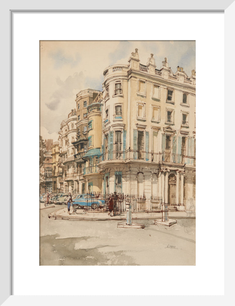 Park Lane houses from the corner of Grosvenor Street. – London Museum