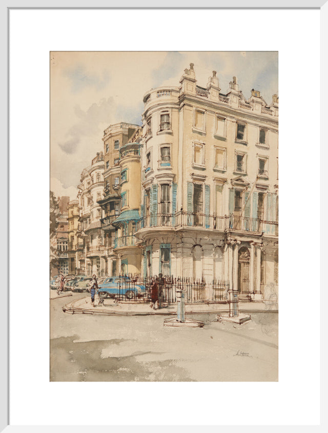 Park Lane houses from the corner of Grosvenor Street. – London Museum