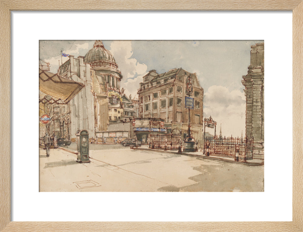 St Paul's Cathedral from St Martin le Grand – London Museum