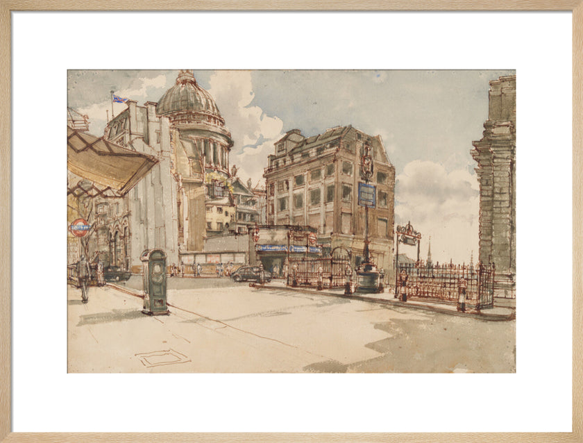 St Paul's Cathedral from St Martin le Grand – London Museum