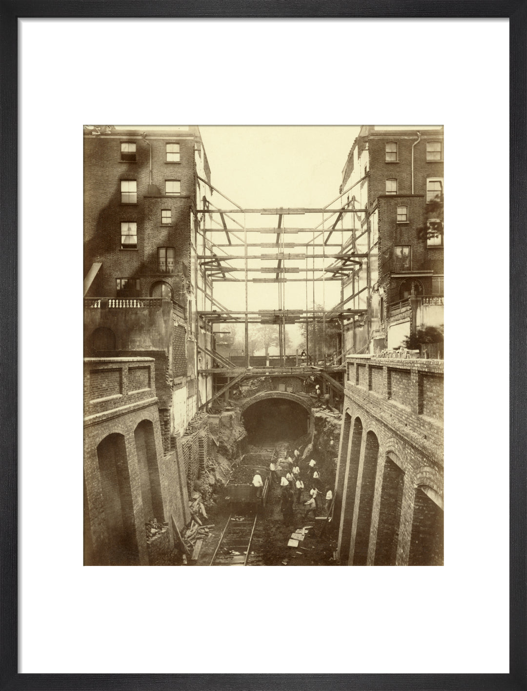 Construction of District Line underground railway 19th century – London ...